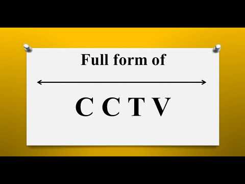 CCTV ka full form | Full form of CCTV in English