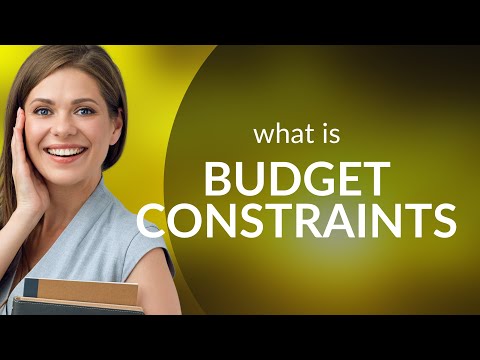 Understanding "Budget Constraints" in English