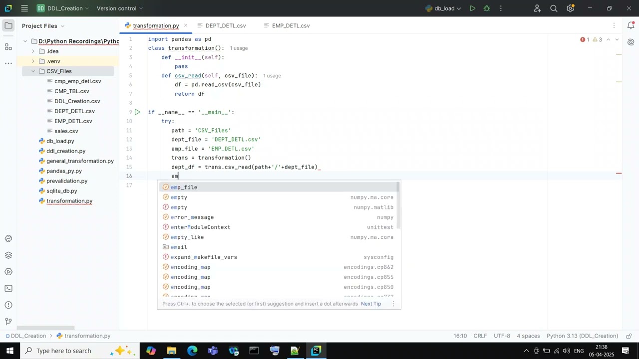 csv file data into sqlite3 database using python pandas #pandaslibrary #python #datascience #sqlite