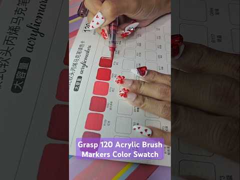 Grasp 120 Acrylic Brush Markers Color Swatch #markers #colorbynumber