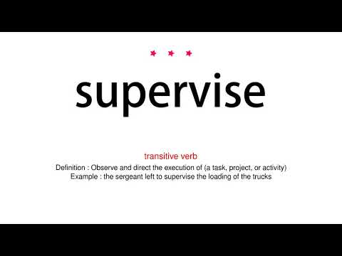 How to pronounce supervise - Vocab Today