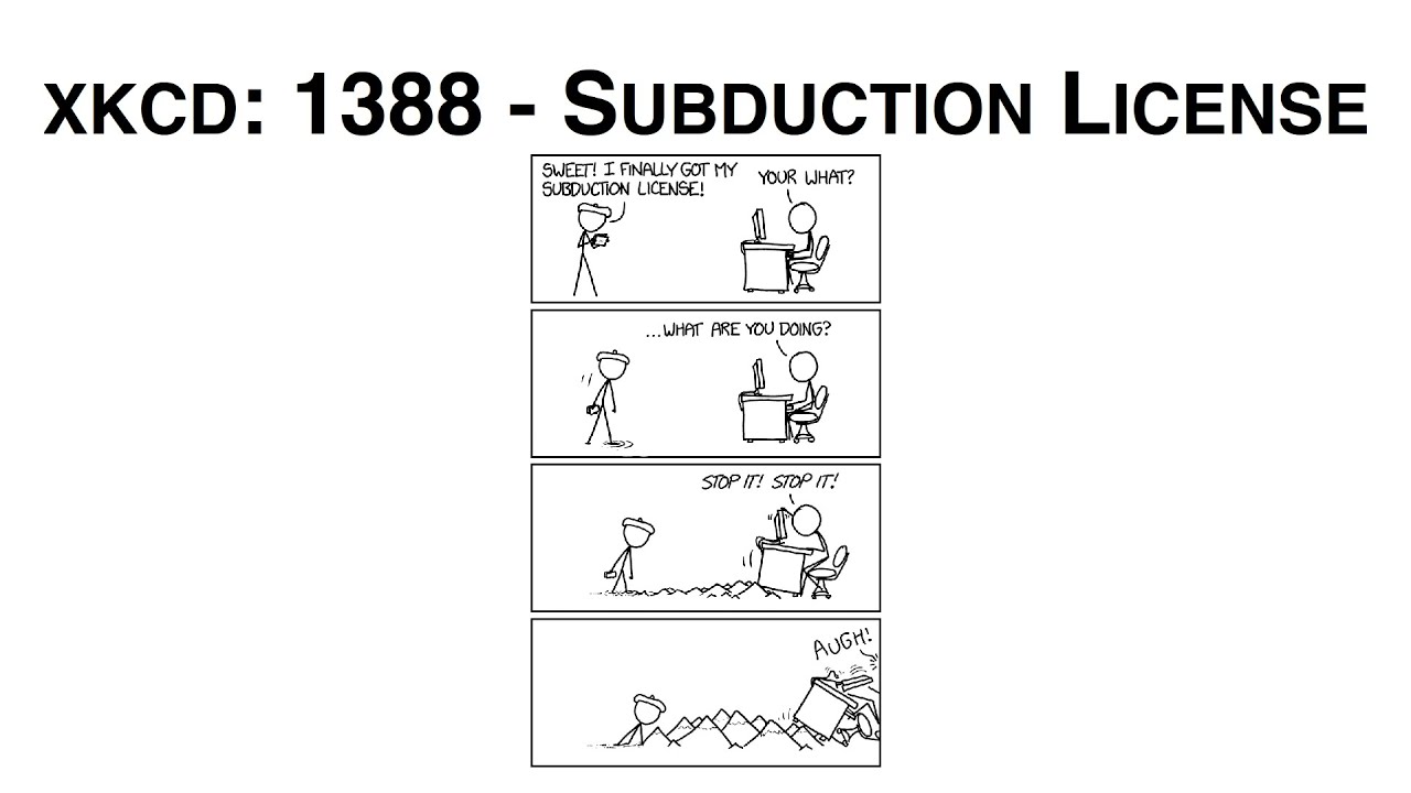 xkcd: 1388 - Subduction License (Comic Dub)