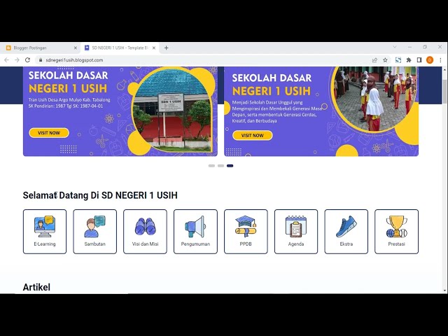 Edu School - Template Blogger untuk Sekolah