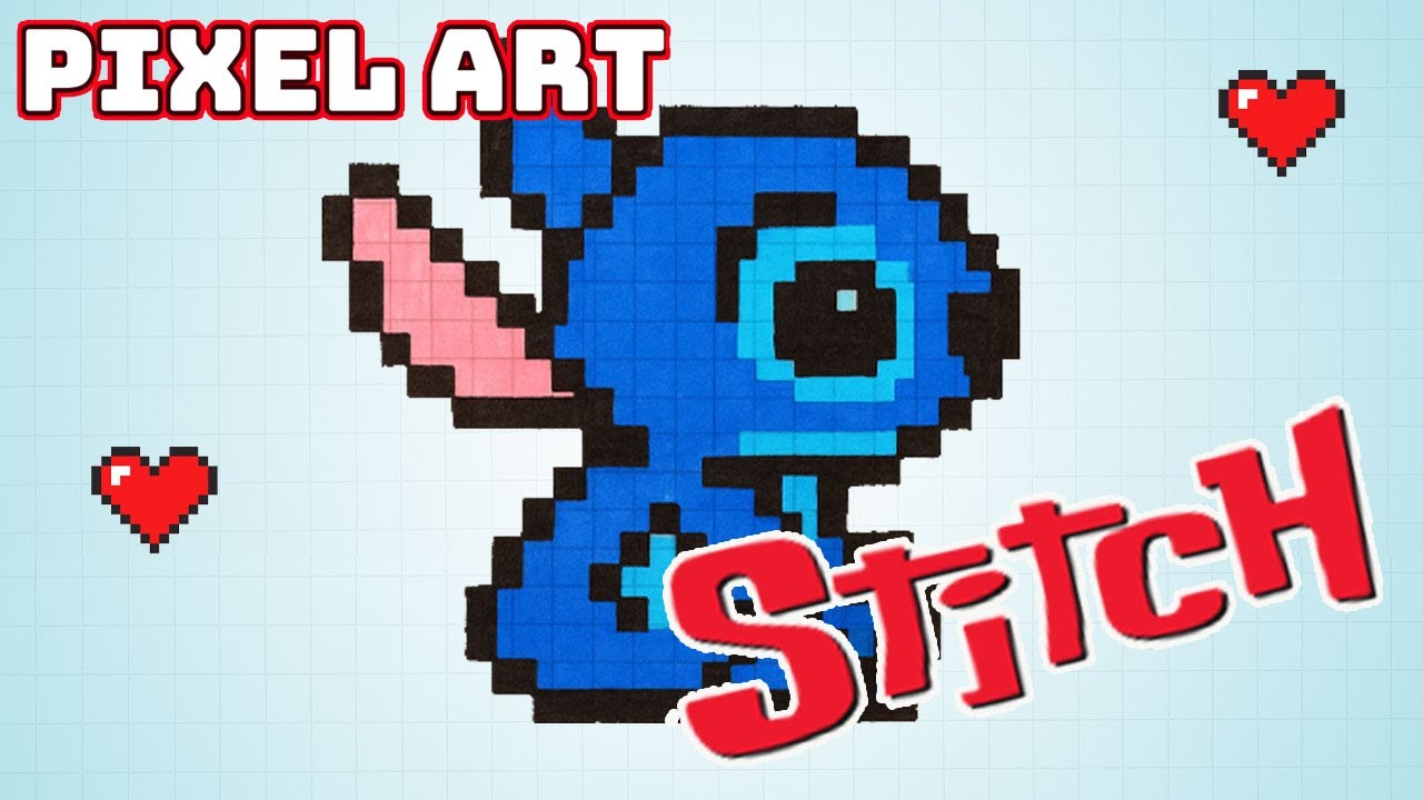 Stitch Pixel Art Tutorial | Easy Grid Drawing for Beginners