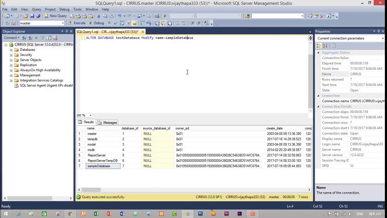 Create, Alter and Drop SQL #Database | Microsoft #SQL Server Management Studio
