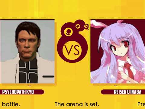 (M.U.G.E.N Single) Psychopath Kyo VS Reisen Udongein Inaba