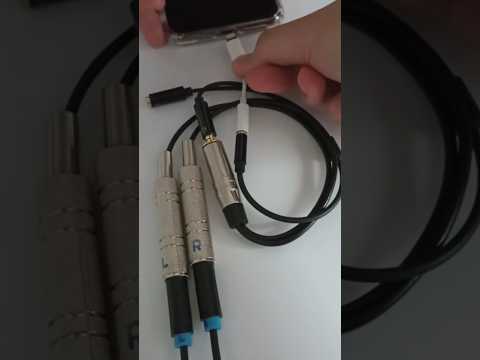 Plug the lightning DAC adapter into the Apple iPhone to connect the Akai cable #shorts