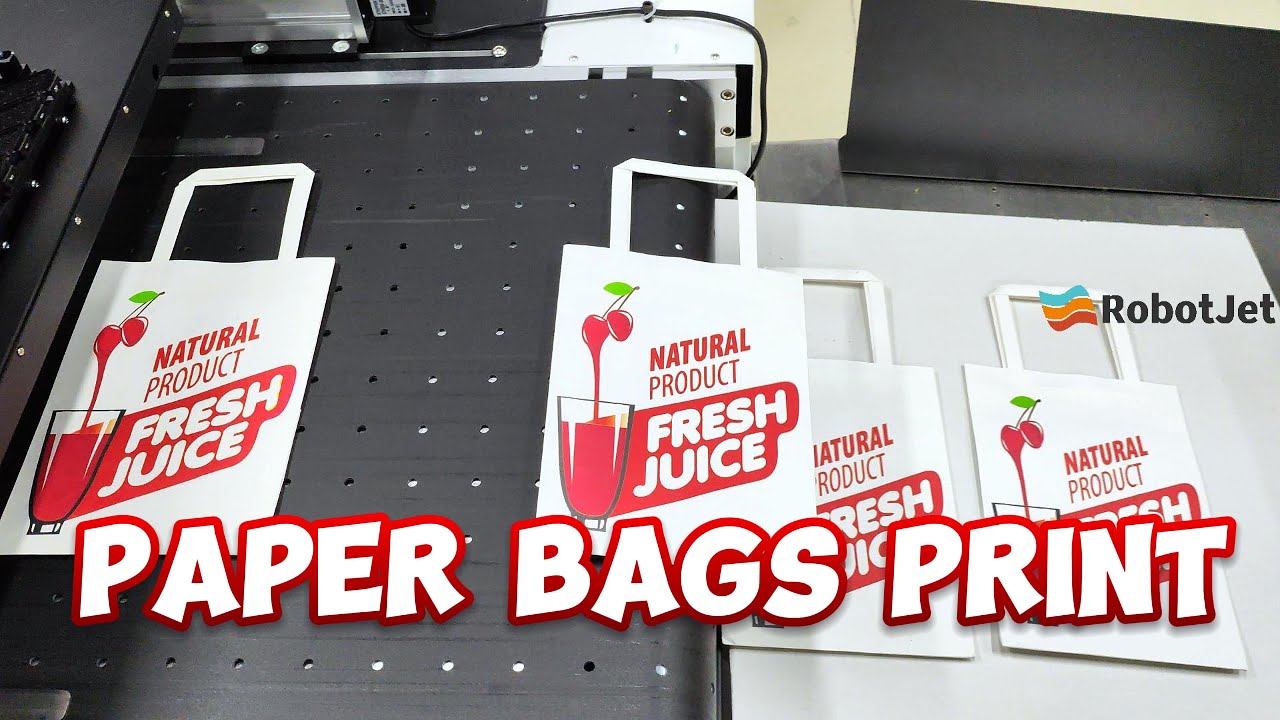 One Pass Paper Bags Printing Machine: high speed custom single pass digital printer! #printing