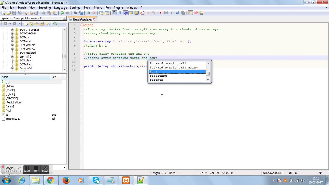 Split an array into chunks - array chunk function in php