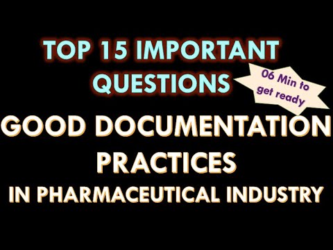 Good documentation practices (GDP) in Pharmaceutical industry l 15 Question and answers