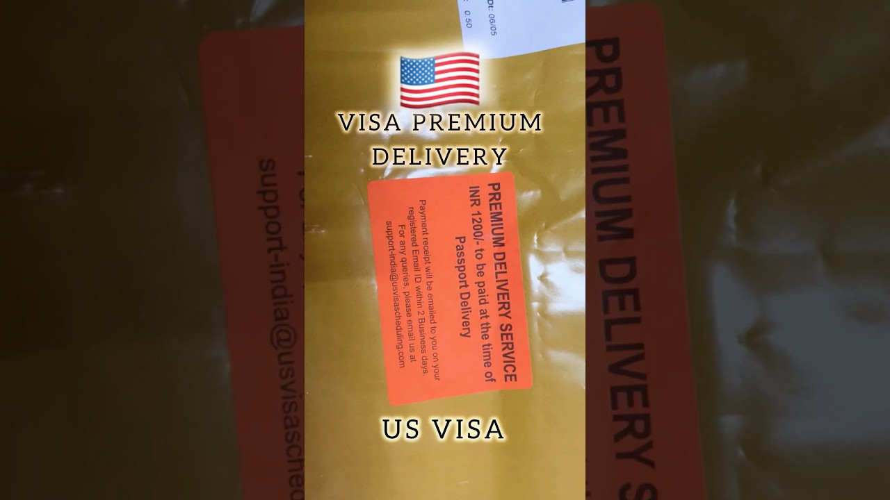 US VISA PREMIUM DELIVERY‼️ How much to pay ‼️#visa #usvisa #bluedart #passport #shorts #shortsfeed