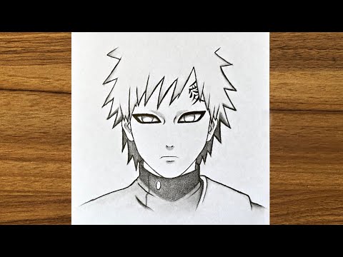 How To Draw Gaara from Naruto step by step || Easy anime drawing || How to draw anime step by step