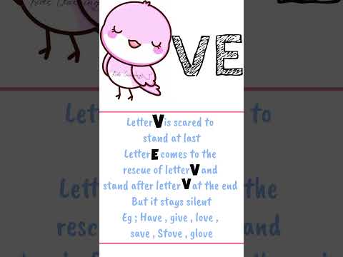 No english word ends in letter V | VE | #learngrowachieve #knowledge #learning #englishgrammar