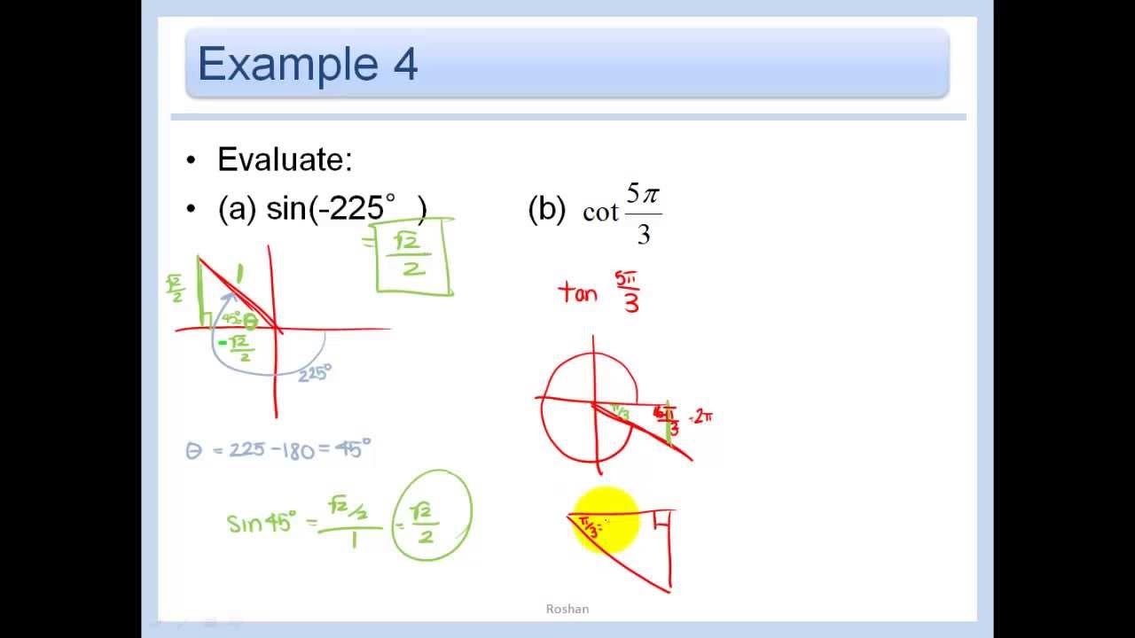 13.3 - Evaluate Trigonometric Functions of Any Angle