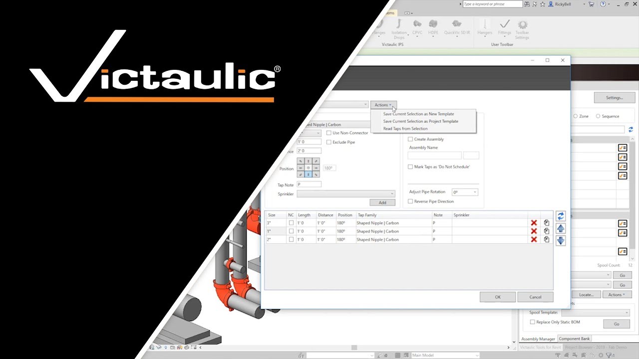 Tap Creator Updates June 2019 - Victaulic Tools For Revit®