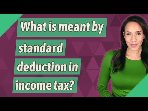 What is meant by standard deduction in income tax?
