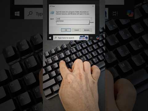Another Way To Open a Notepad | #fasttypingkeyboard #computer #asmr #pc