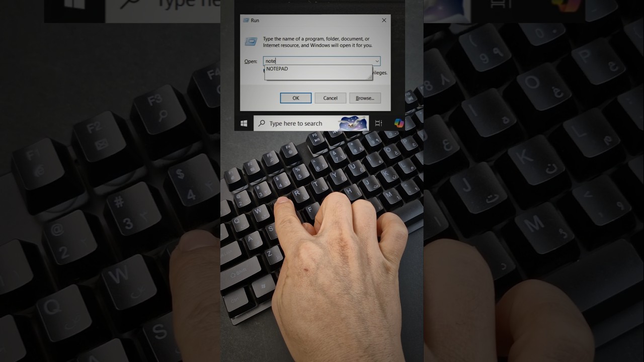Another Way To Open a Notepad | #fasttypingkeyboard #computer #asmr #pc