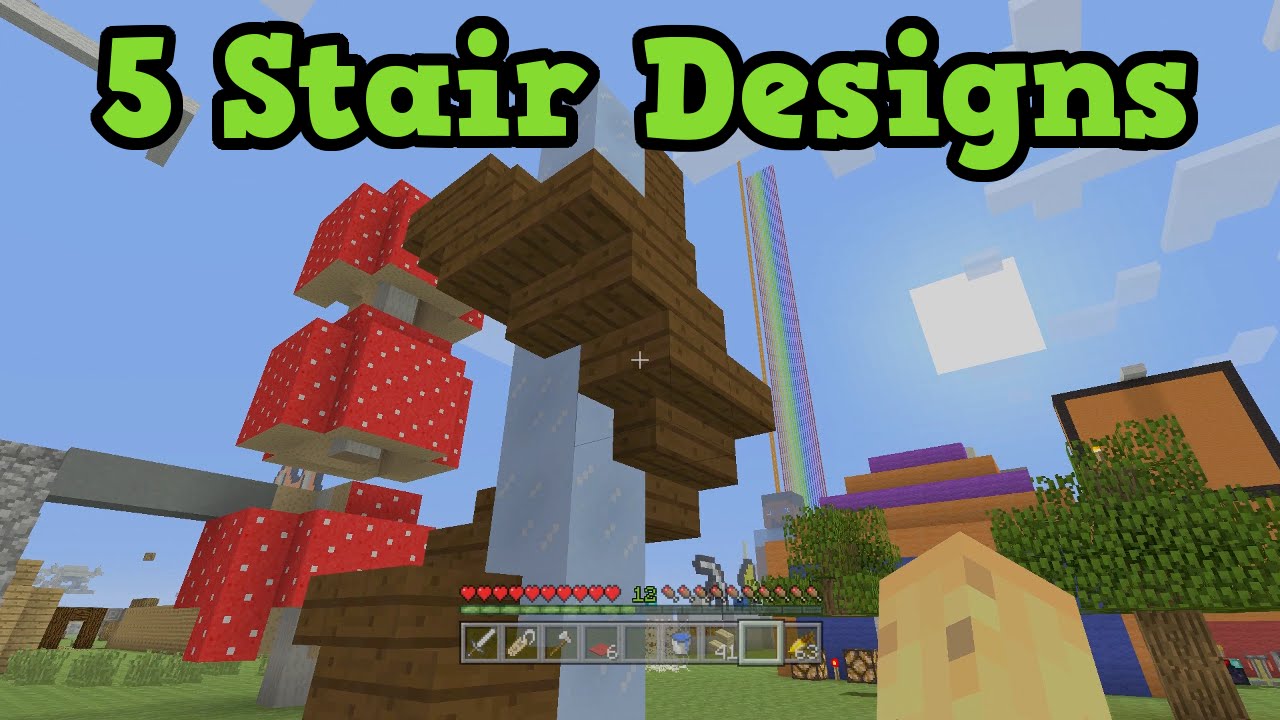 5 UNIQUE Stairs for Minecraft Builds