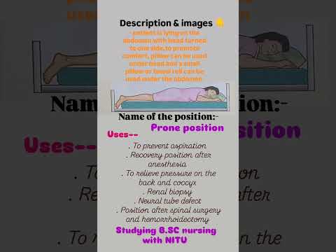 Prone position thier discription,images and uses#hospital#bscnursing #anm #education #medicalstudent