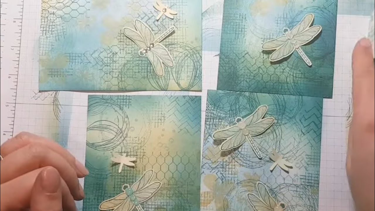 Stamping mixed media CARD MAKING with DRAGONFLY GARDEN #stampinup #artfulstampin #dragonflygarden