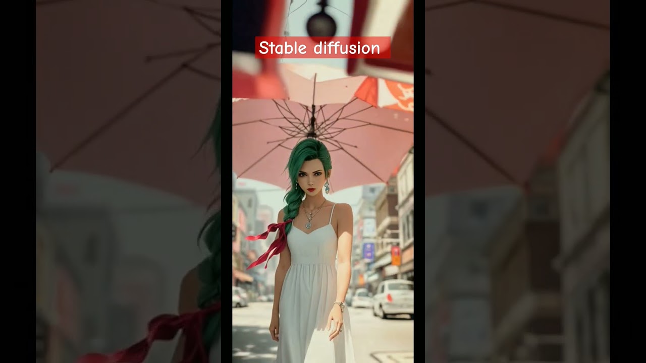 Stable diffusion turning into cute lady ! #deforum #cute