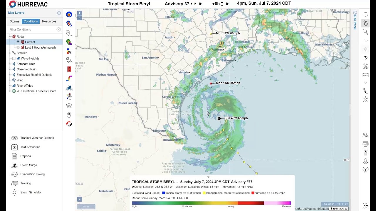 Quick Guide to HURREVAC: Finding basic storm information