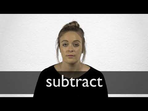 SUBTRACT definition and meaning | Collins English Dictionary