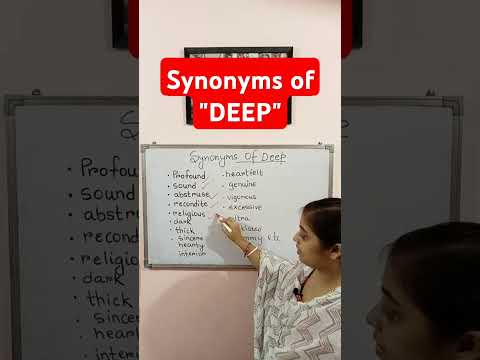 Synonyms of "DEEP" #english #englishgrammar #learnenglish #speakenglish #spokenenglish