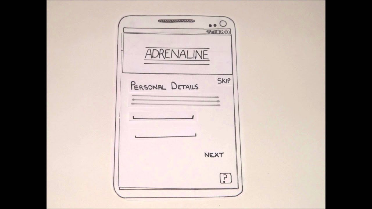 Paper Prototype - Login/Create Version 1