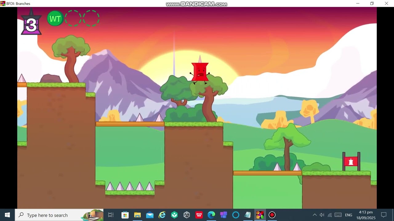 Playable Pin in BFDI Branches Gamplay