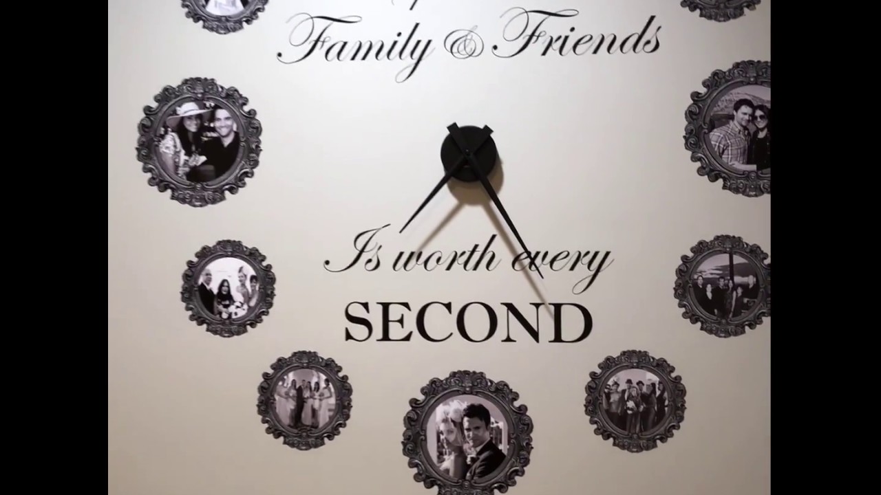 Clock Wall Quote Photo Wall Clock Wall Decal Clock Wall Decor Family Tree Wall Decal