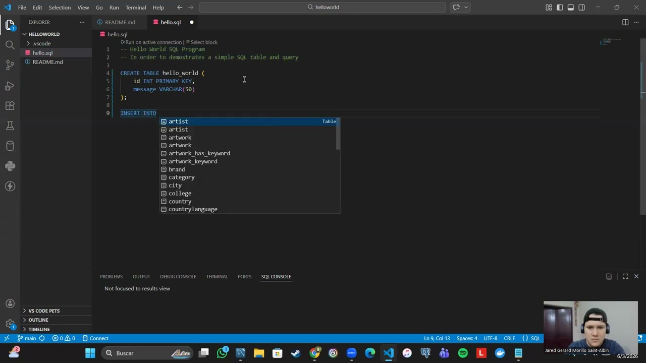 Module 1: SQL Hello World