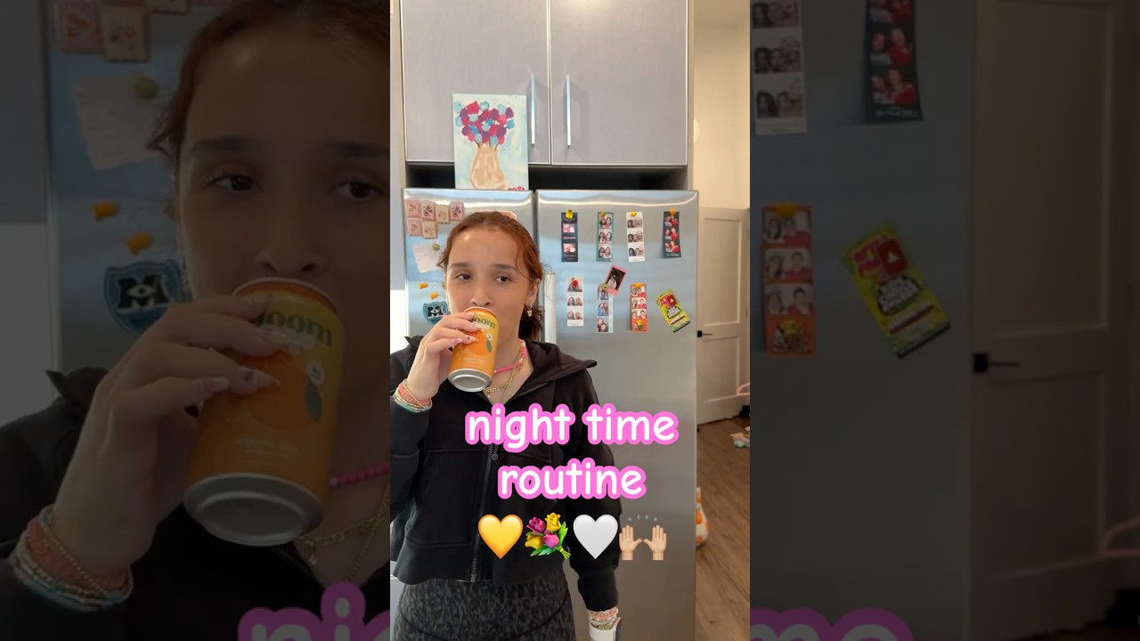 night routine!! 🤍🙌🏼💐🧚‍♀️🧡 @bloomnutrition @lululemon