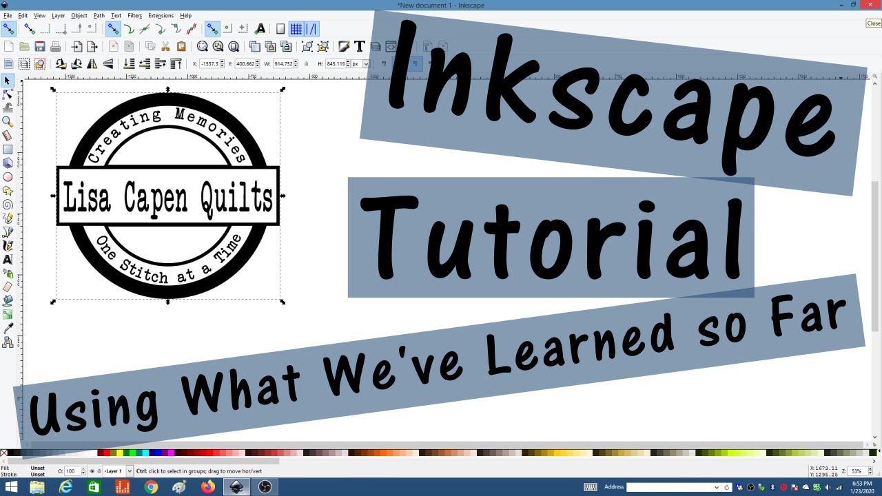 Inkscape Tutorial - Let's Re-Create My Logo Using Tools We Have Learned So Far