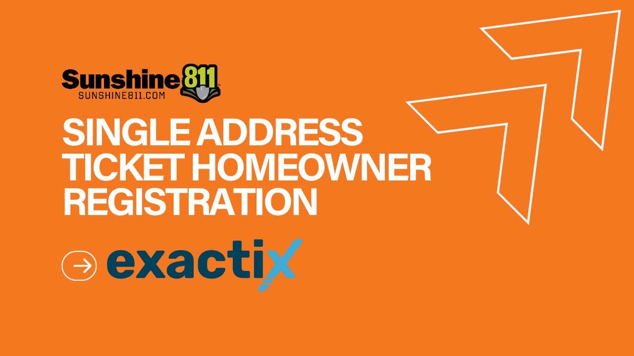 EXACTIX: Single Address Ticket Homeowner Registration Tutorial