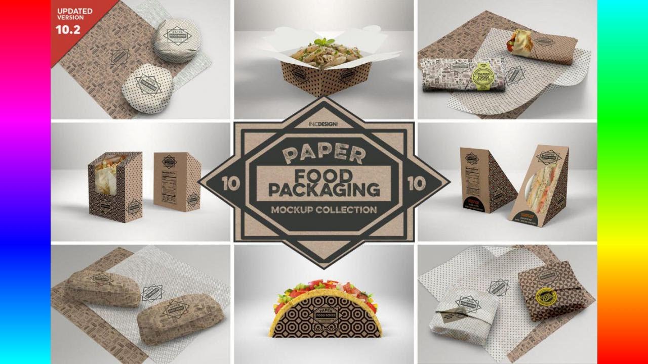 Mock Up Template: VOL.10 Food Box Packaging Mockups