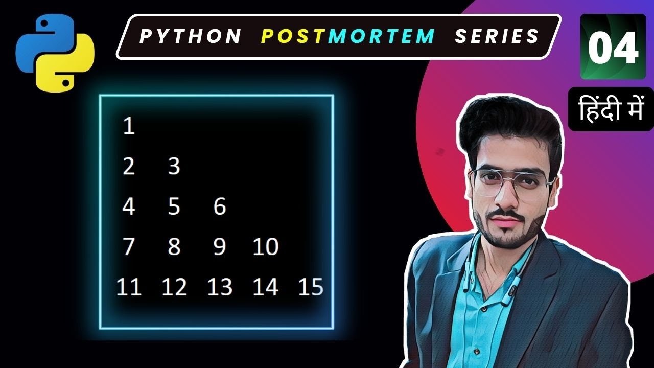 Star Patterns Python Program #4 | Star Patterns python playlist