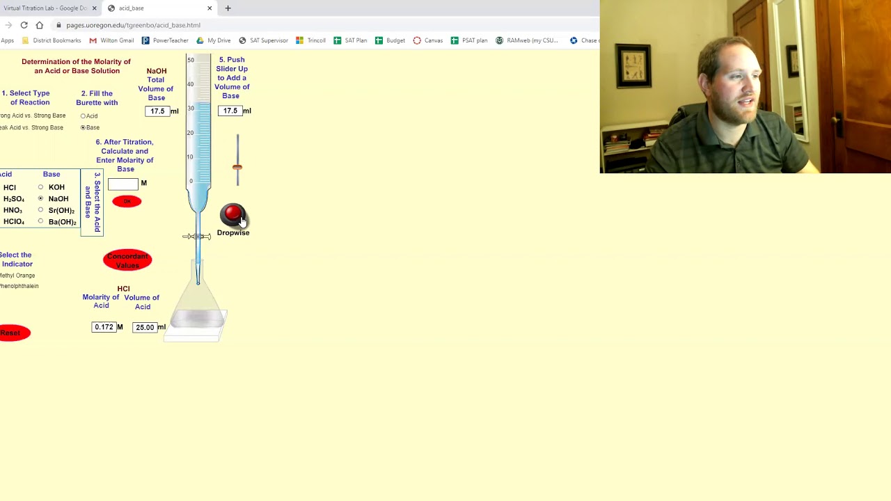 Virtual Titration Lab walkthrough