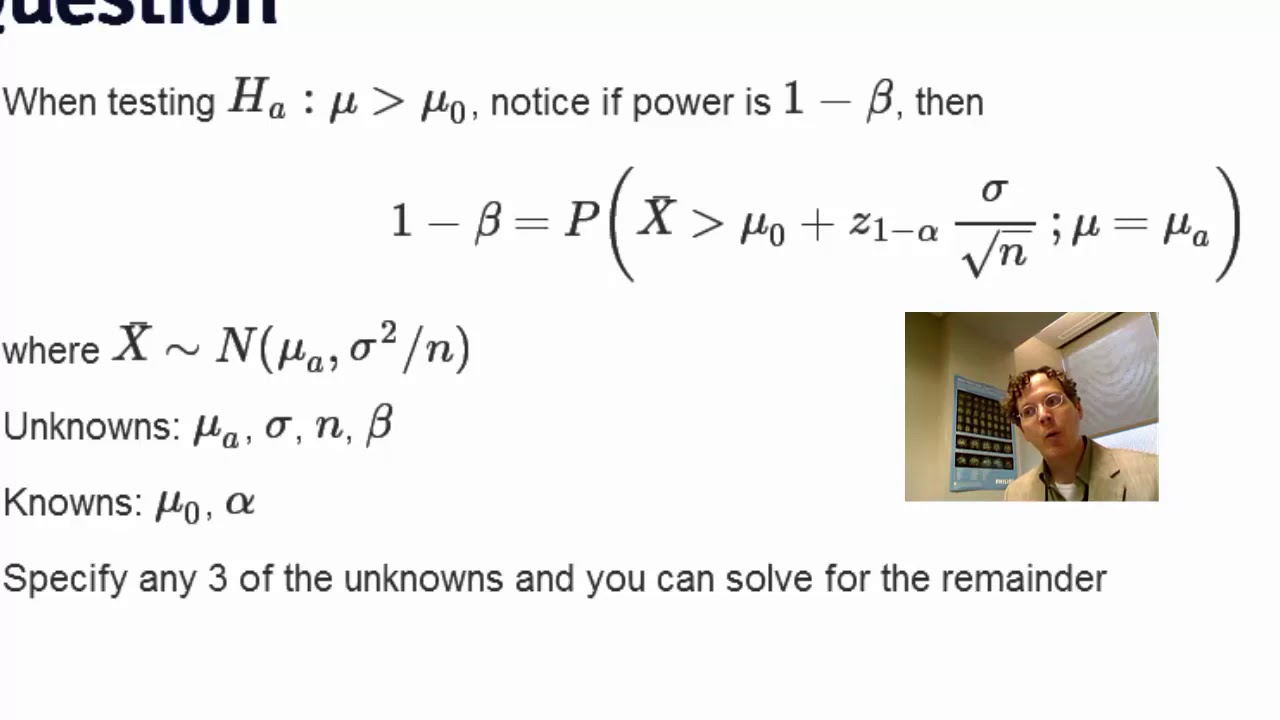 Statistical Inference, Notes on power   Johns Hopkins University Coursera