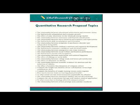 Qualitative Research Proposal Topics