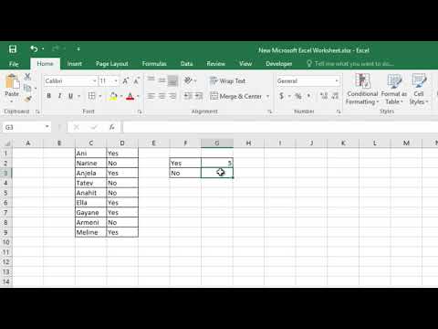 Counting non-numeric things in Excel