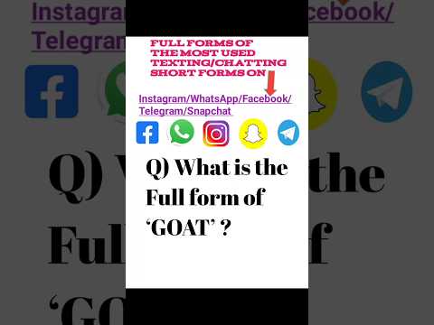 What is the Full form of GOAT ?most used short forms on social media texting#fullform#goat#gk#shorts