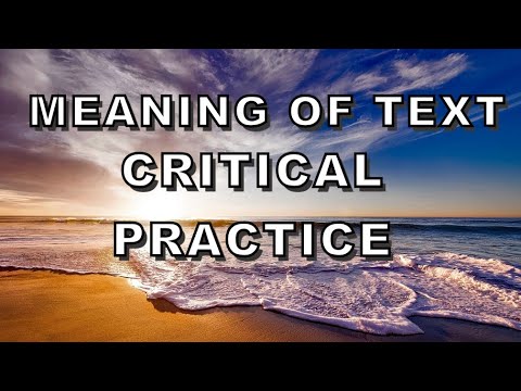 Meaning of text by Catherine Belsey in urdu/linguistics