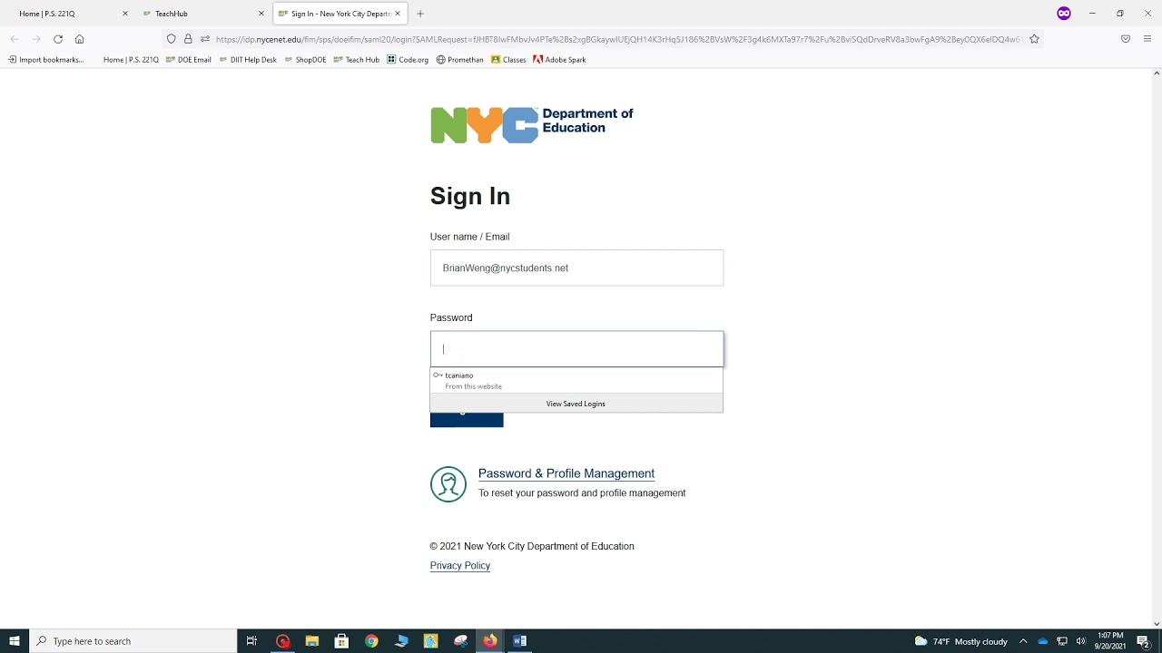 Logging Into Teach Hub and Google Classroom