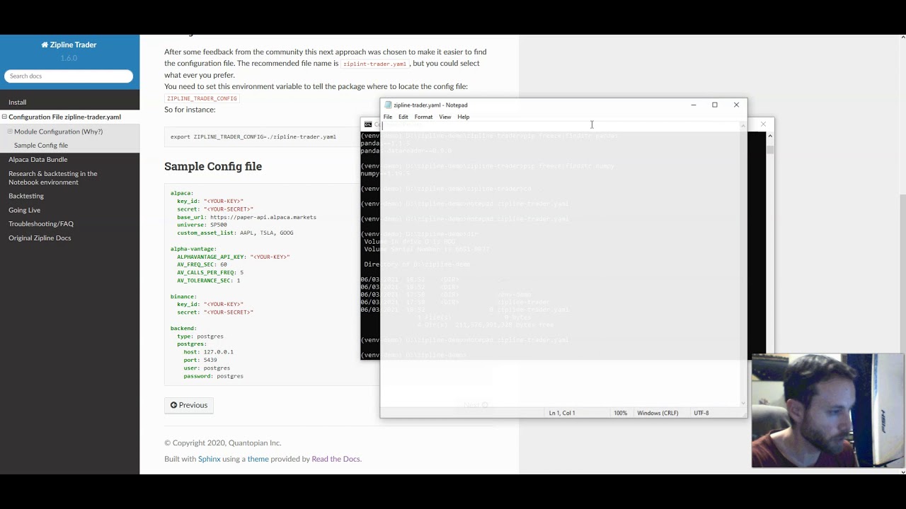 zipline-trader configuration file