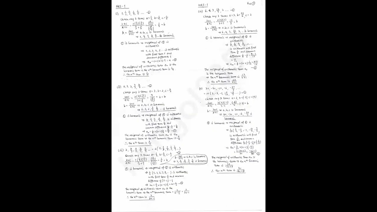 Harmonic Sequence (HRS)