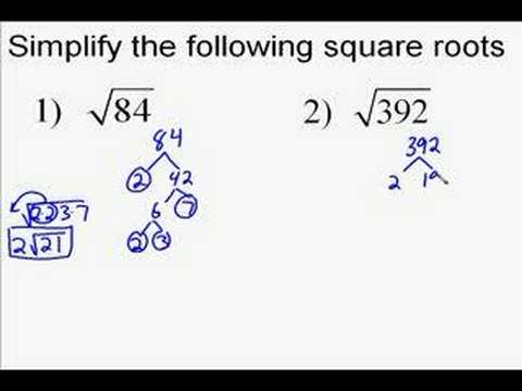 A19.4 Simplifying Square Roots