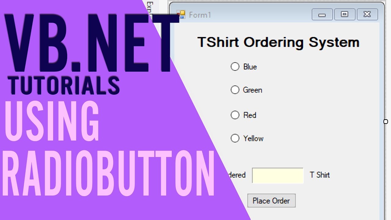 VB.NET TUTORIALS: Using Radiobutton
