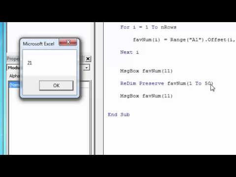 VBA Arrays 1 Simple